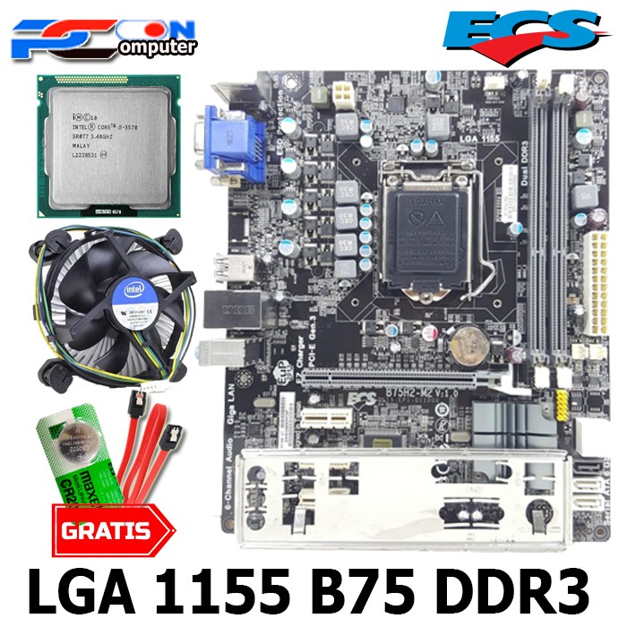 Jual Paket MOBO intel LGA 1155 B75 Asrock dan Processor I5 3570 ...
