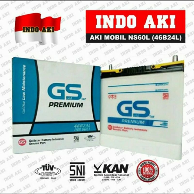 Jual Aki Mobil NS60L 46B24L 12V 45Ah Laser Citi Z Livina Latio March Evalia Sentra Sunny Coupe ...