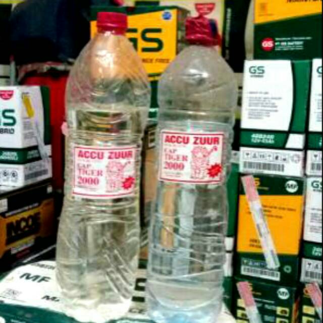 Jual Air Aki Zuur Botol Merah / Air Accu Zuur Botol Merah Merk Tiger ...