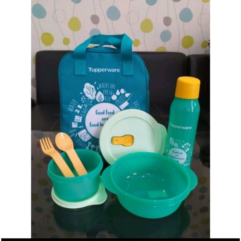 Jual Go green lunch set/go green lunch set Tupperware/go green ...