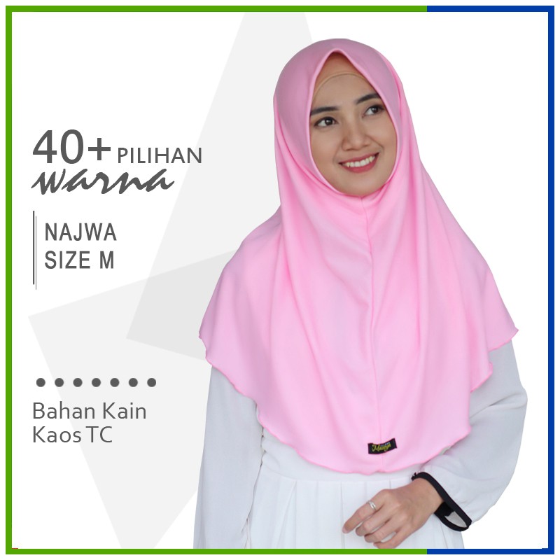 Jual HIJAB KAOS MAZOYA Jilbab Instan M Non Pet Najwa Kerudung Bergo Khimar Tanpa Pet Grosir ...