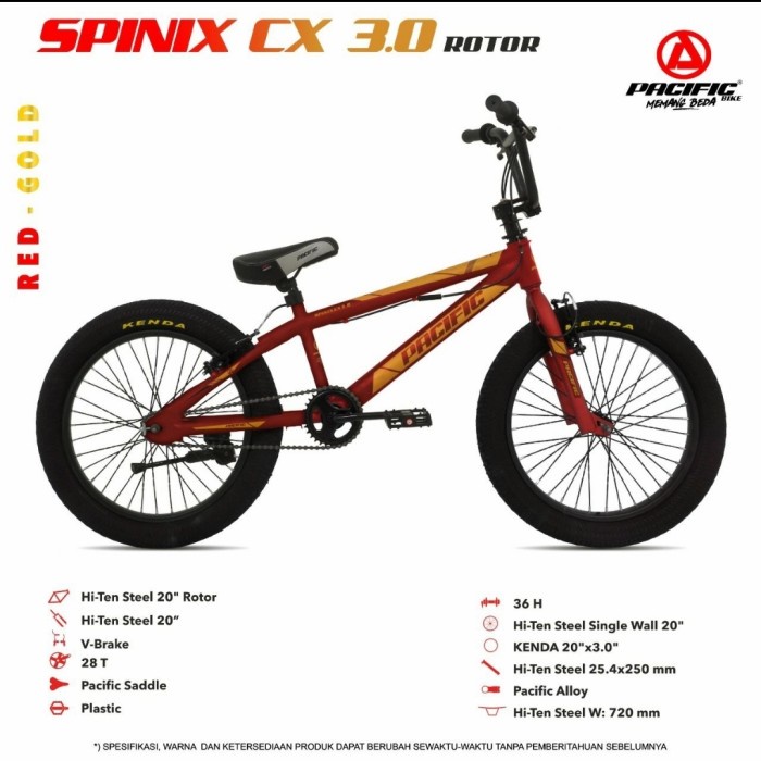 Jual Sepeda Anak BMX Pacific Spinix CX 3.0 Rotor 20 Inch | Shopee Indonesia
