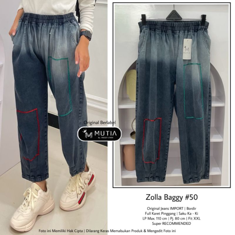 Jual ZOLLA #50 BAGGY PANTS BY MUTIA | CELANA BAGGY DENIM LP 110 CM FIT TO XXL RECOMMENDED MARET ...