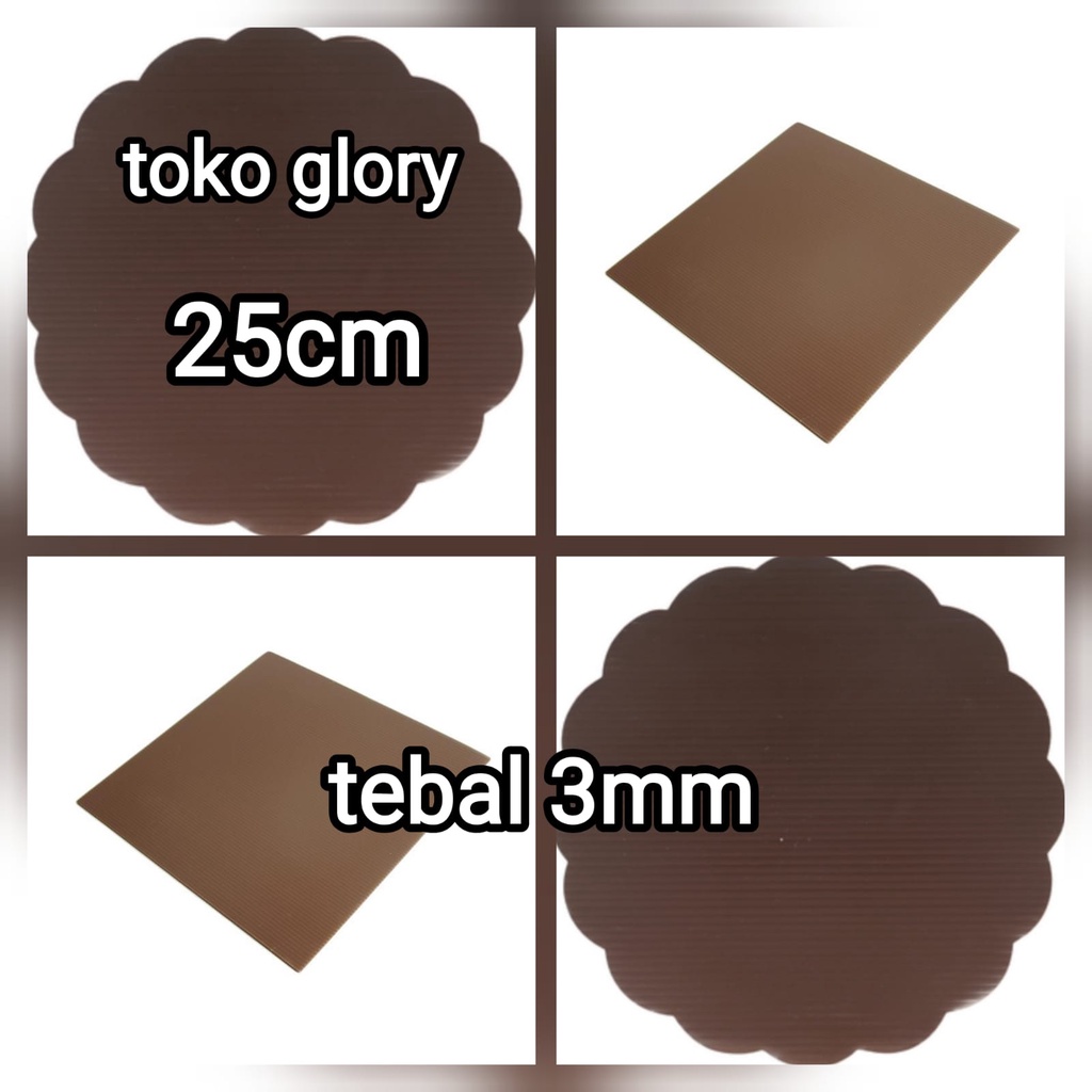 Jual tatakan alas kue kotak bulat impraboard 25cm | Shopee Indonesia