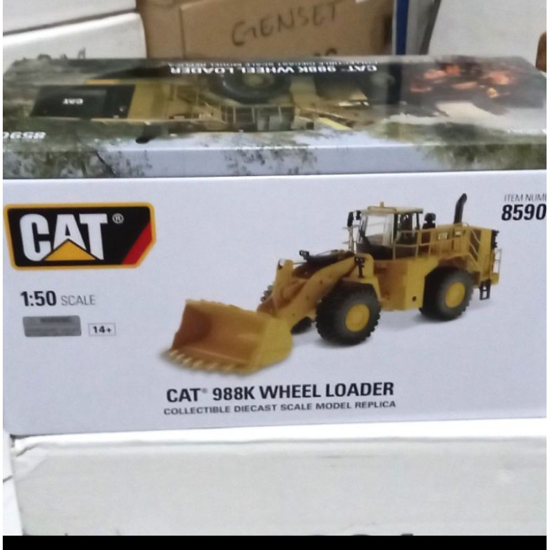 Jual diecast miniatur alat berat cat 988k caterpillar wheel loader ...