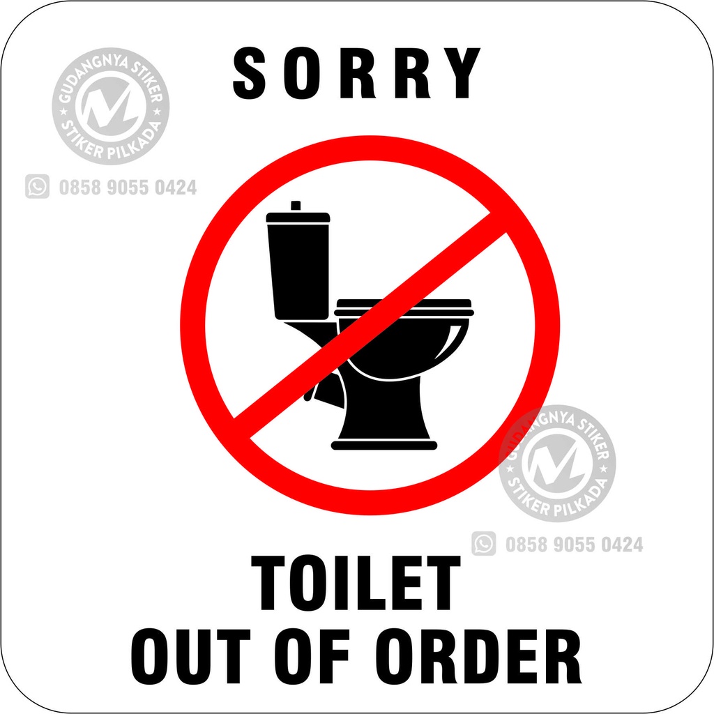 Jual STIKER VINYL TOILET OUT OF ORDER KOTAK | Shopee Indonesia