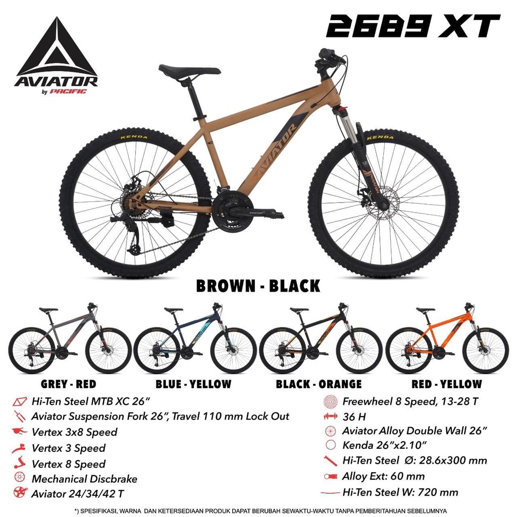 Jual SEPEDA MTB 26 INCH AVIATOR AT 2689 XT | Shopee Indonesia