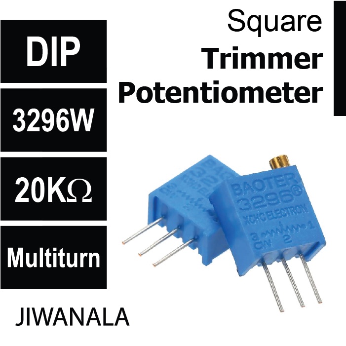 Jual Resistor Trimmer Trimpot Potensiometer Potentiometer 3296W 20K ohm ...