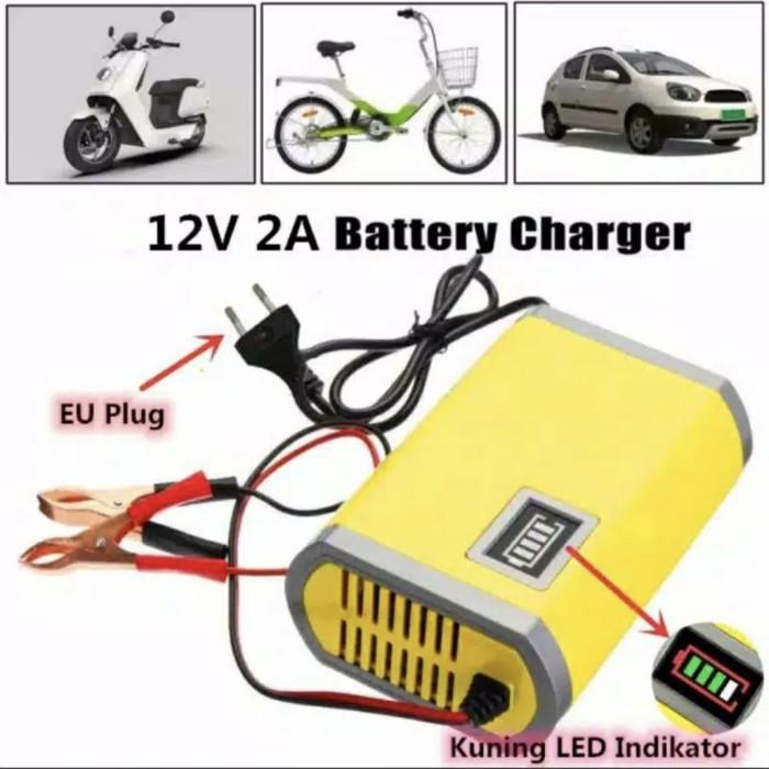 Jual Alat Cas Aki / Charger aki / Battery Charger 12v 2ah | Shopee ...