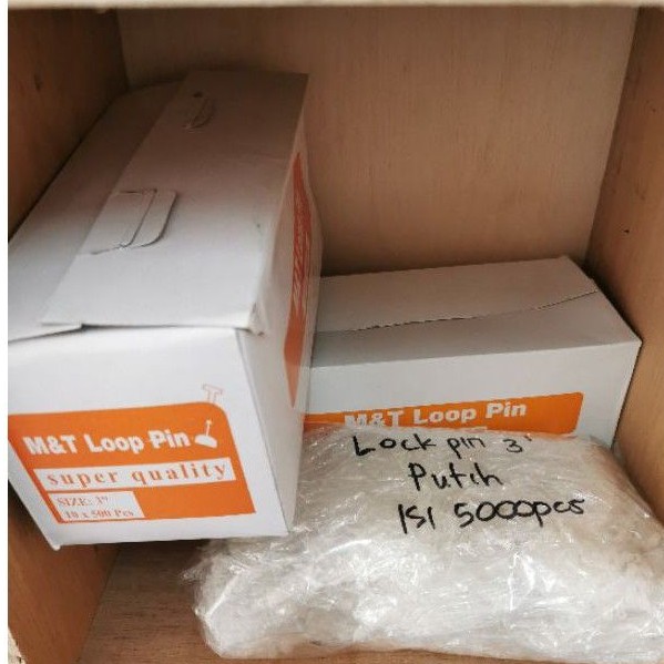Jual lock pin 3 inch / loop pin 3' / tali hang tag baju / 5000pcs ...