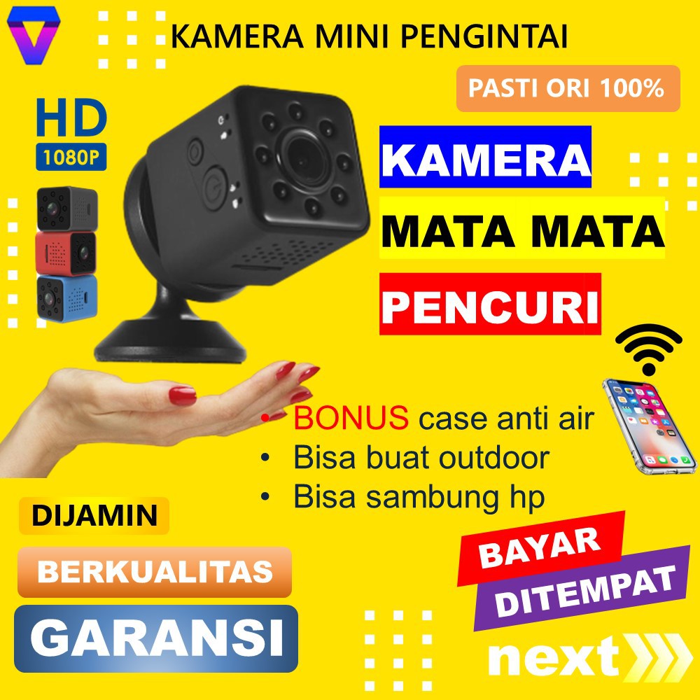 Jual KAMERA MINI SPY CAM CAMERA PENGINTAI CCTV MINI SPY CAMERA WIFI ...