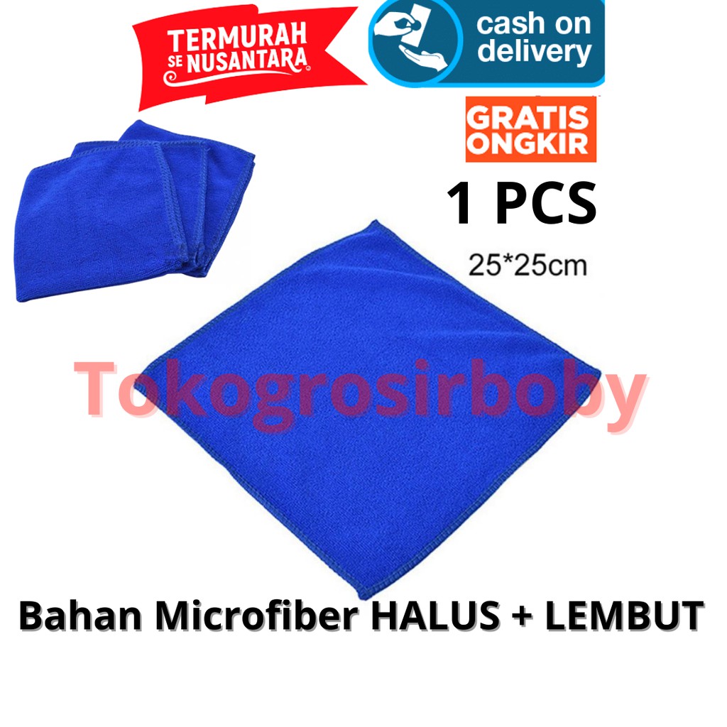 Jual Kain Lap Microfiber Mobil Handuk Mikrofiber 25X25Cm Tebal Murah ...