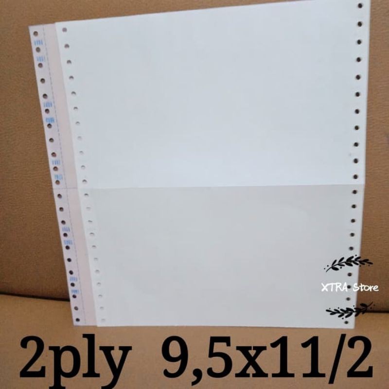 Jual Kertas continuous form 2ply 500set 9,5 x 11" dibagi 2 | Shopee ...