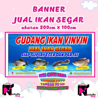 Jual Spanduk Banner Backdrop Jual Ikan Segar/ Banner Ikan Segar ...