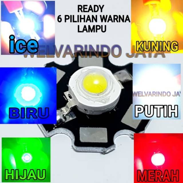 Jual Lampu High Power hpl LED 1w plus pcb pendingin | Shopee Indonesia