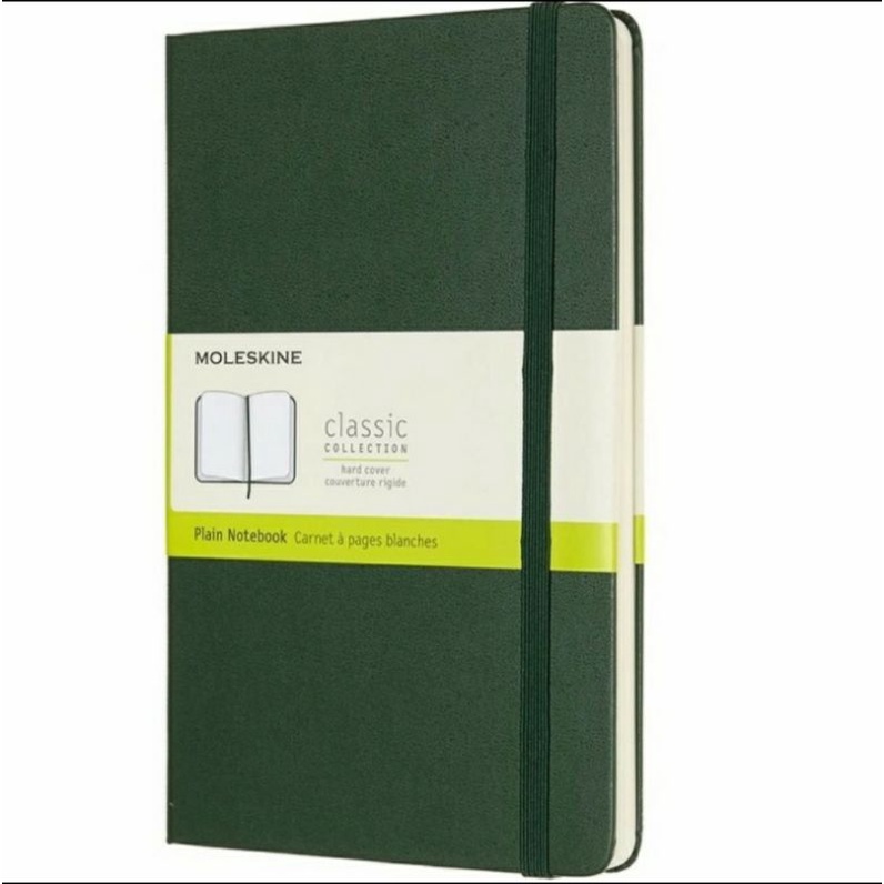 Jual Moleskine Plain Notebook Classic Collection Myrtle Green | Shopee ...