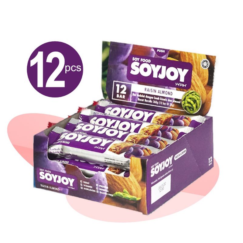 Jual Soyjoy Rasa Raisin Almond 1 Box isi 12 Pcs | Shopee Indonesia