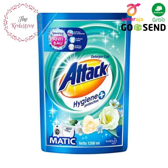 Jual ATTACK Detergen Cair Hygiene Plus Protection Liquid Detergen 1200 ...