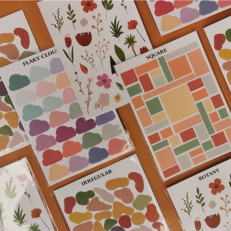 Jual Colorful Simple Pattern Sticker / Stiker Motif Warna-Warni ...