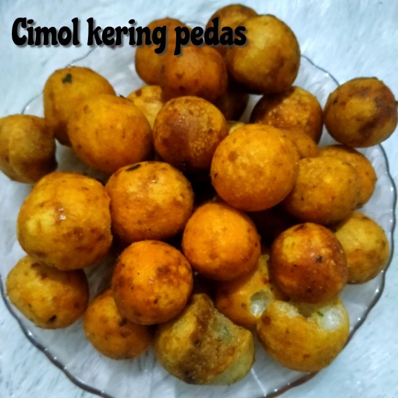 Jual cimol kering pedas daun jeruk 250 gr | Endog Lewo | camilan kiloan ...
