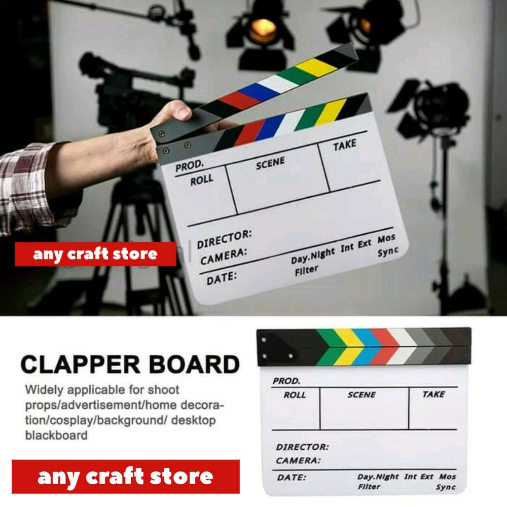 Jual Taffstudio Profesional Clapper Board Colorful Acrylic | Shopee ...