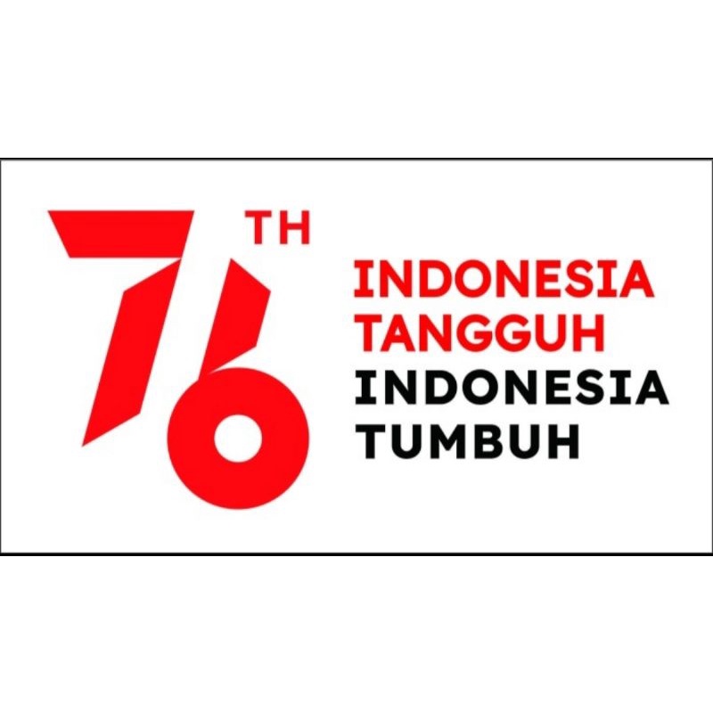 Jual STIKER VYNIL PUTIH LOGO HUT RI 76 UK. 80x40cm | Shopee Indonesia