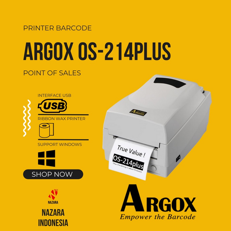Jual Printer Barcode Label Argox OS-214Plus USB | Shopee Indonesia