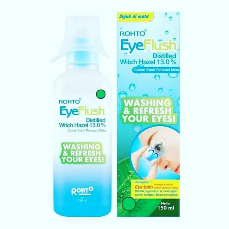 Jual Obat Cairan Steril Pencuci Mata ROHTO EYE FLUSH 150 ml | Shopee ...