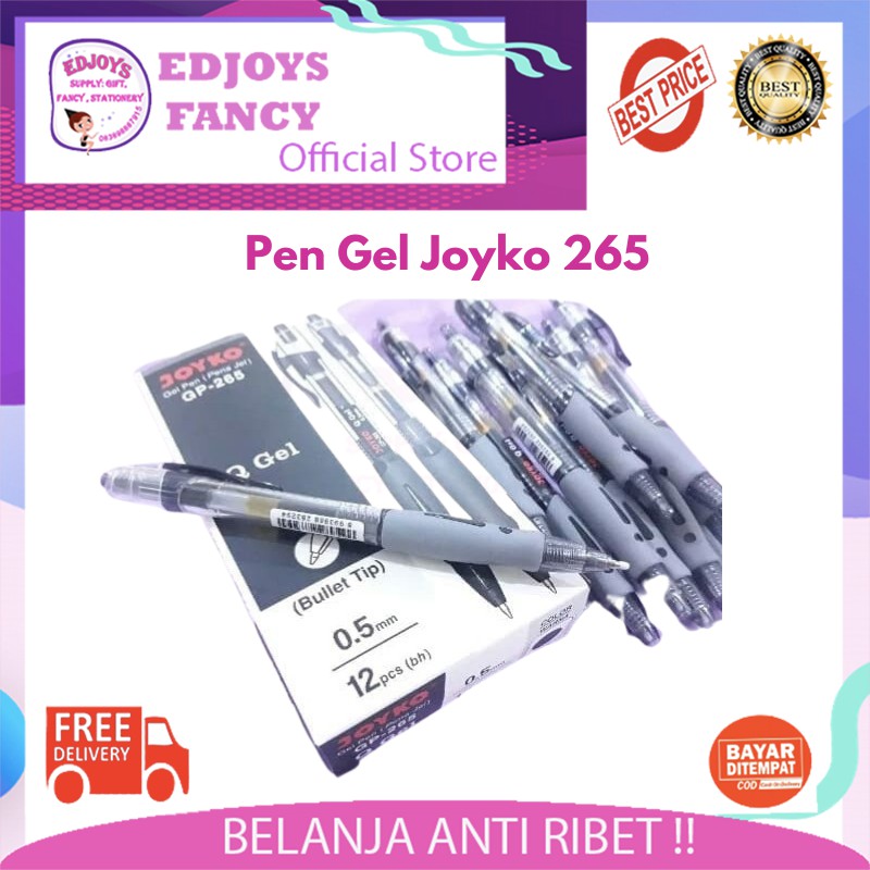 Jual Pen gel Pulpen gel Pena gel Ballpen gel Joyko Cetek gp-265 Q Gel dan Omega G1 isi 12pcs ...