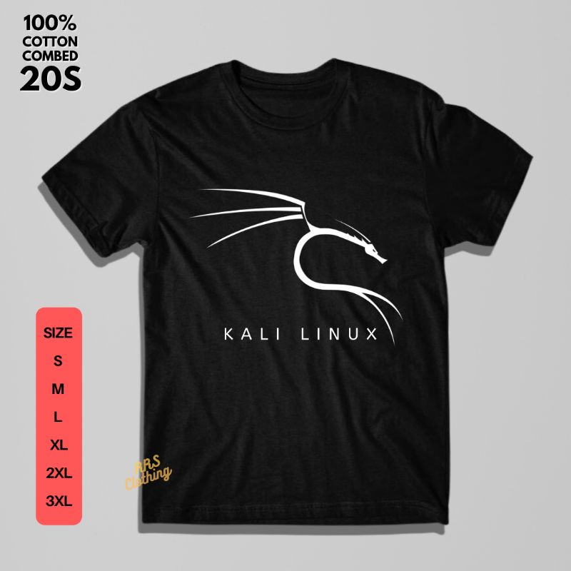 Jual Tshirt Kaos Combed 20s Programmer Kali Linux Buku Coding ...