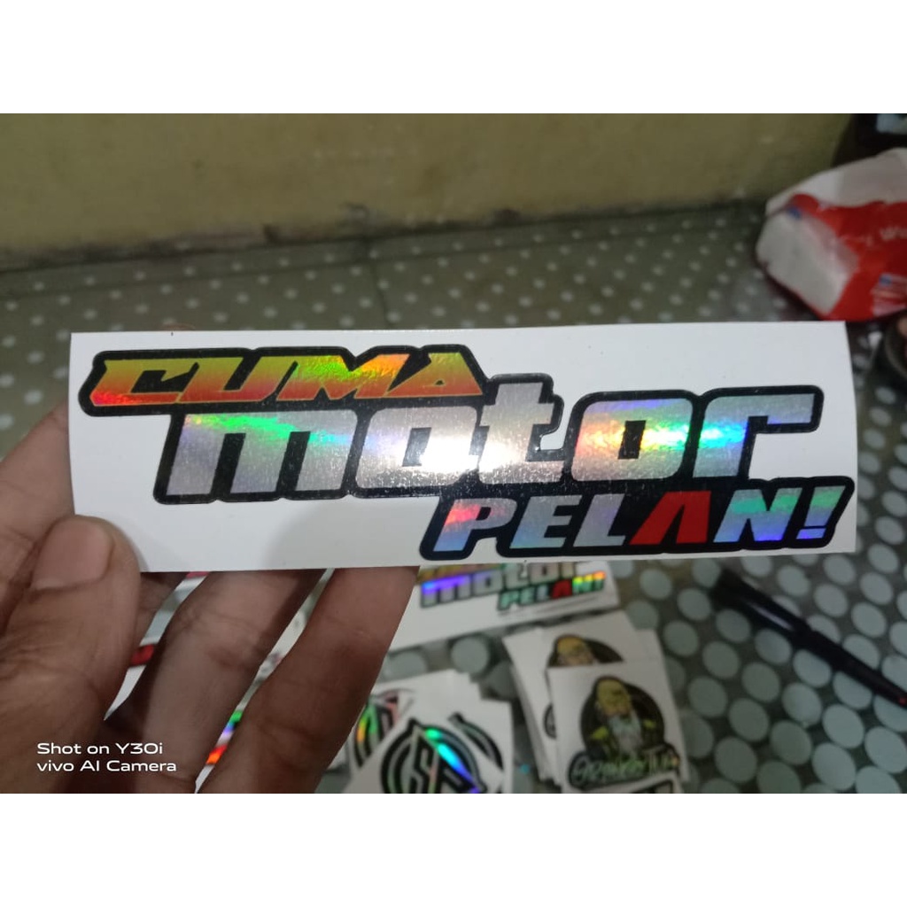 Jual Sticker hologram Print CUT Racing terbaru satuan / stiker motor ...