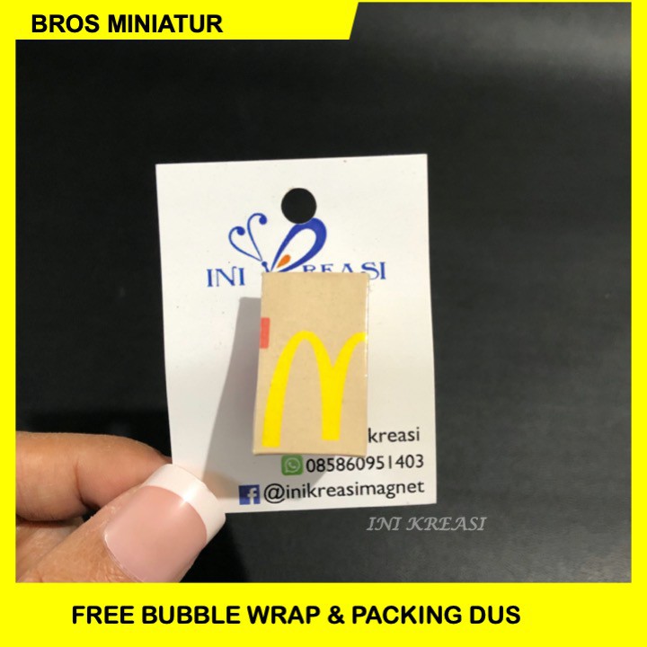 Jual PIN BROS KERUDUNG DAN HIJAB MINIATUR BAG FOOD MCD ROTI BOY ...