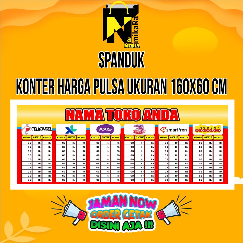 Jual Spanduk banner backdrop konter pulsa murah bisa custom / banner ...