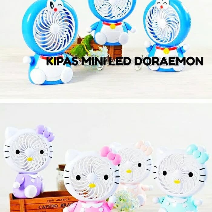 Jual Kipas Angin Emergency Portable Mini Lampu Karakter Doraemon HK ...