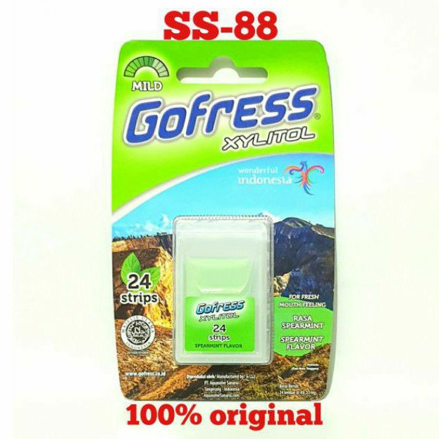 Jual GOFRESS XYLITOL ~ SPEARMINT FLAVOR (ISI 24 STRIP) | Shopee Indonesia
