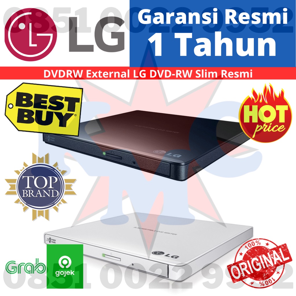 Jual DVDRW External LG (DVD-RW) Slim Resmi | Shopee Indonesia