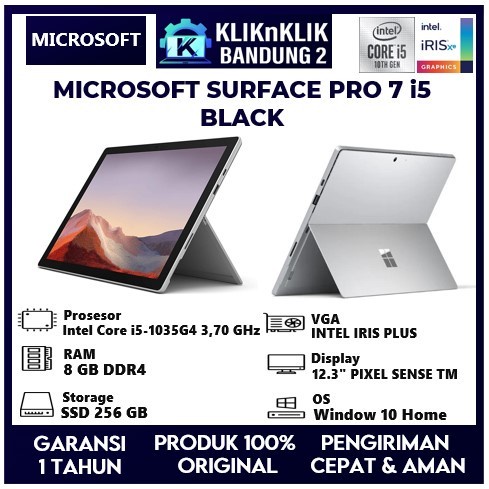 Jual LAPTOP 2IN1 MICROSOFT SURFACE PRO 7 i5 8GB 256GB WIN10 HOME SILVER | Shopee Indonesia