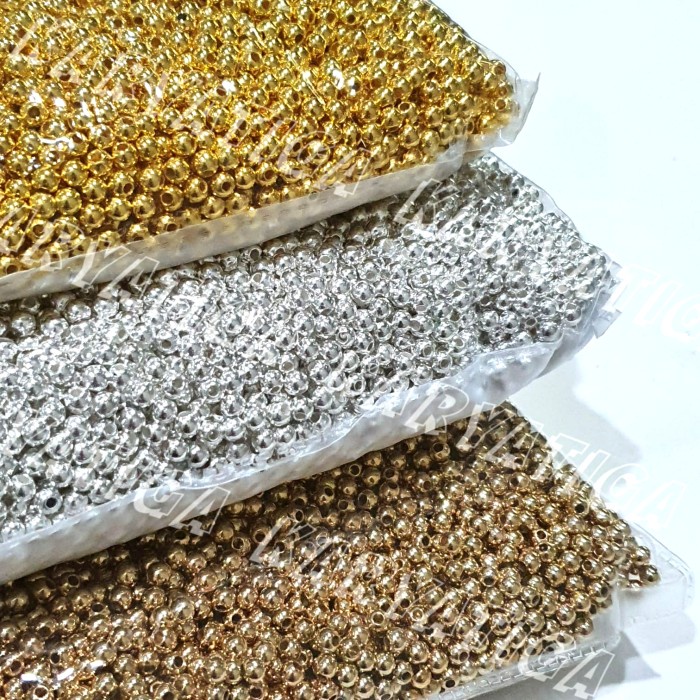 Jual Mote Manik Mutiara Bulat 4 mm Grade A Semi Jepang (10 Gram ...