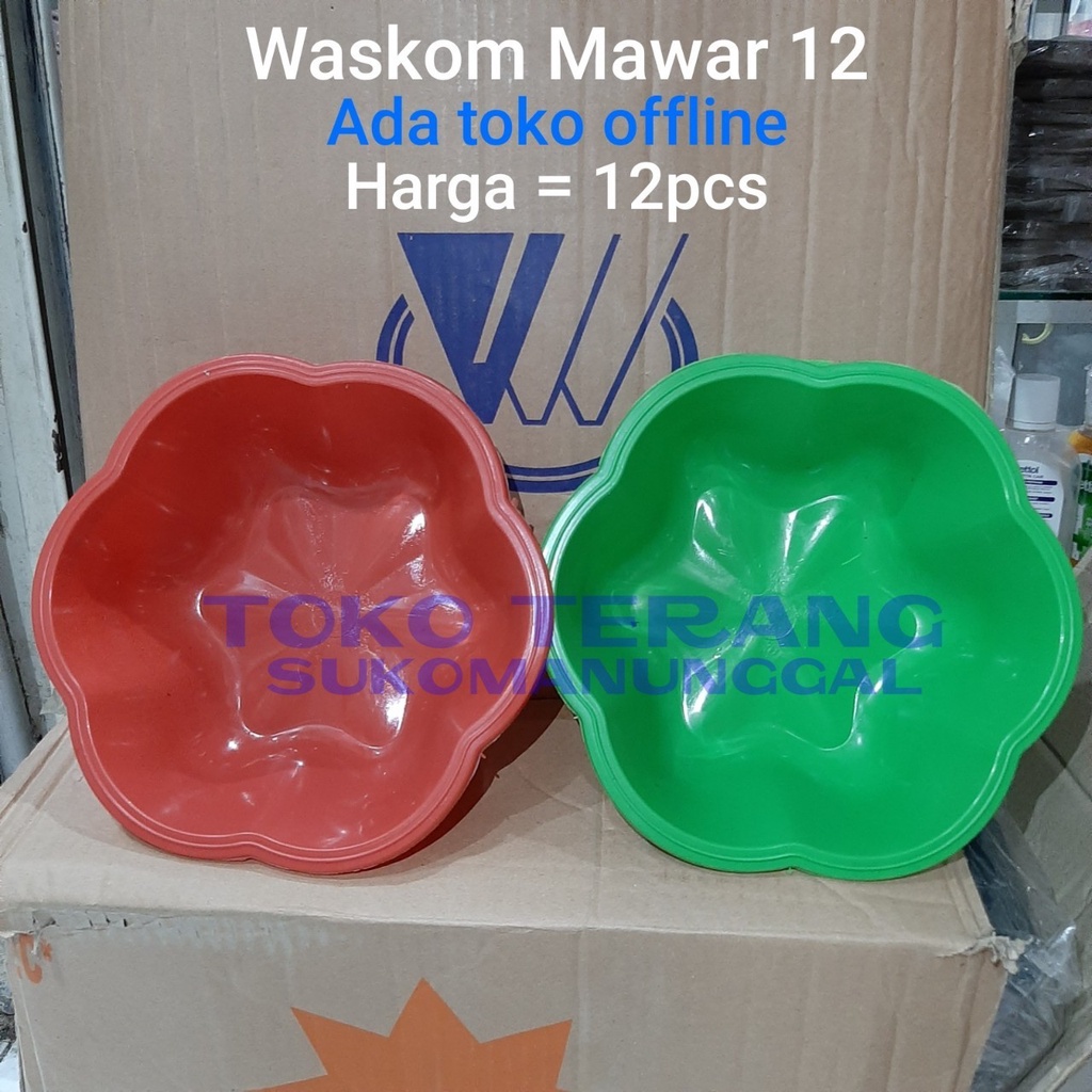 Jual Isi 12 PCS!! Waskom mawar 12 /Waskom Plastik/Waskom berkatan ...