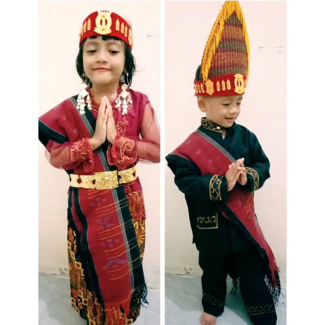 Jual BAJU ADAT BATAK TOBA ANAK KOMPLIT | Shopee Indonesia