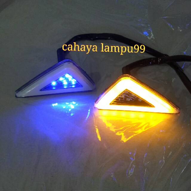 Jual lampu sein sen led tempel ninja segitiga motor sport matic universal | Shopee Indonesia