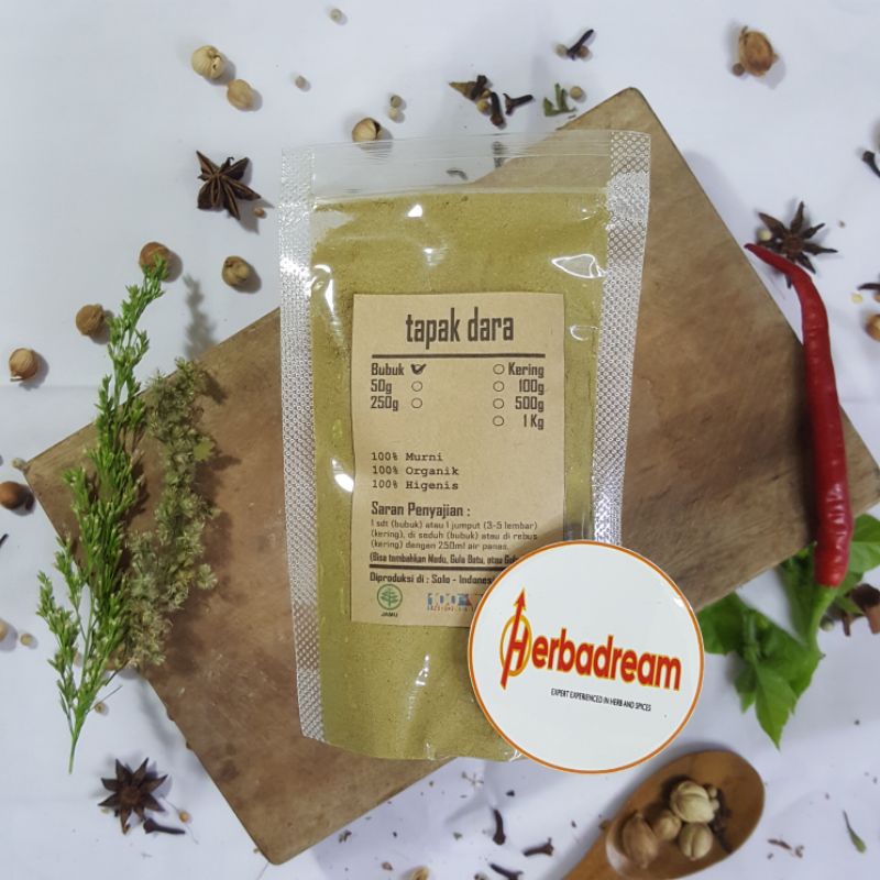 Jual 100 GRAM BUBUK TAPAK DARA TLAPAK TELAPAK DORO ROSE PERIWINKLE ...