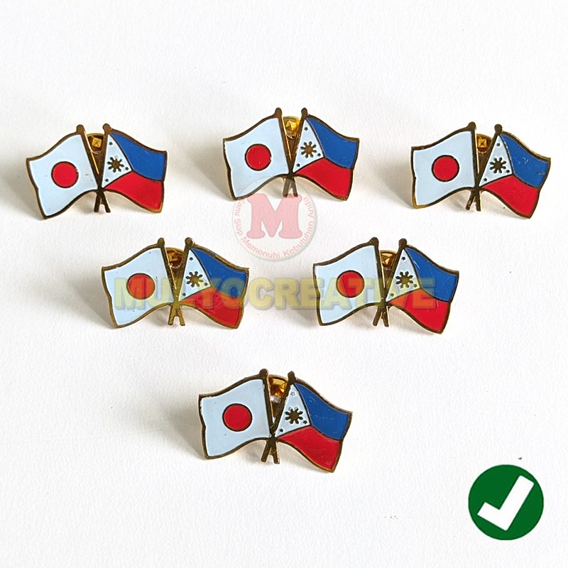 Jual Pin Bendera Persahabatan Negara Jepang Dan Filipina - Bros Bendera ...