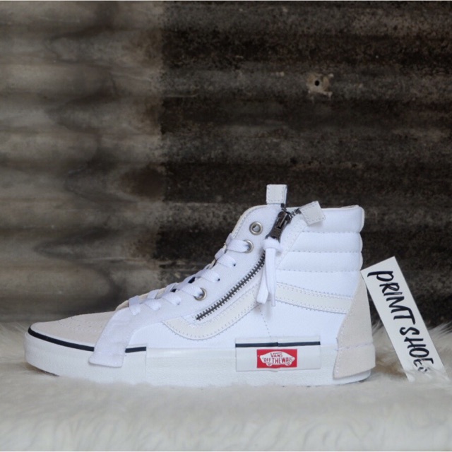Jual Vans SK8 Hi Cut and Paste - True White | Shopee Indonesia