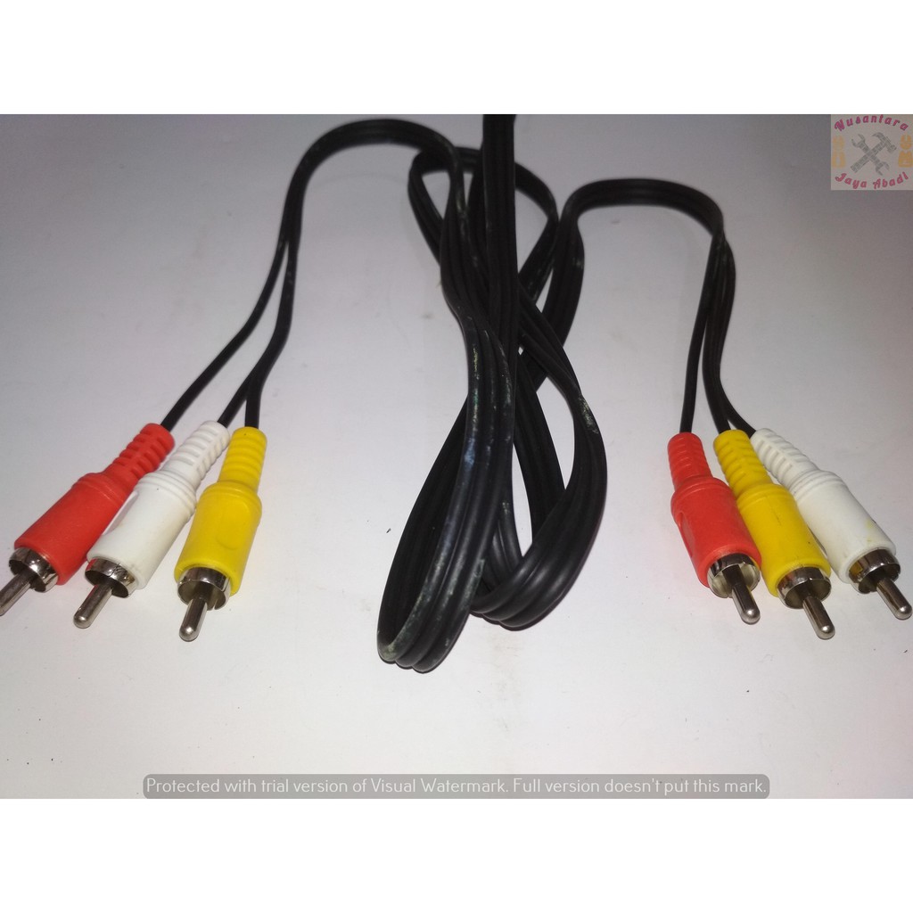 Jual KABEL RCE 3 MALE TO RCA 3 MALE / KABEL AV DVD KE TV | Shopee Indonesia