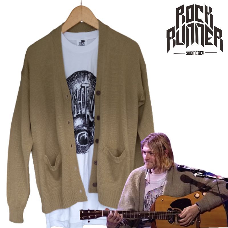 Jual SWEATER CARDIGAN KURT COBAIN NIRVANA UNPLUGGED | Shopee Indonesia