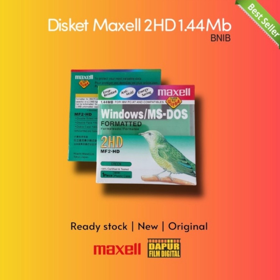 Jual DISKET FLOPPY DISK MAXELL BIRD MF2HD WINDOWS MS-DOS FORMATTED 1.44MB | Shopee Indonesia