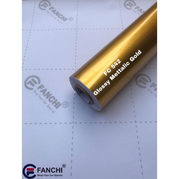 Jual Sticker Fanchi FC542 Glossy Metallic Gold Metalik Candy Glossy ...