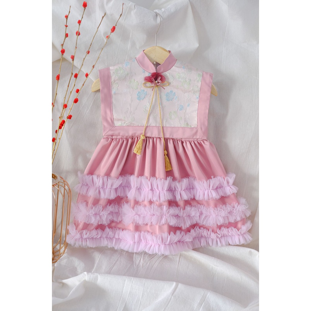 Jual cny collection- ming dress in pink | Shopee Indonesia