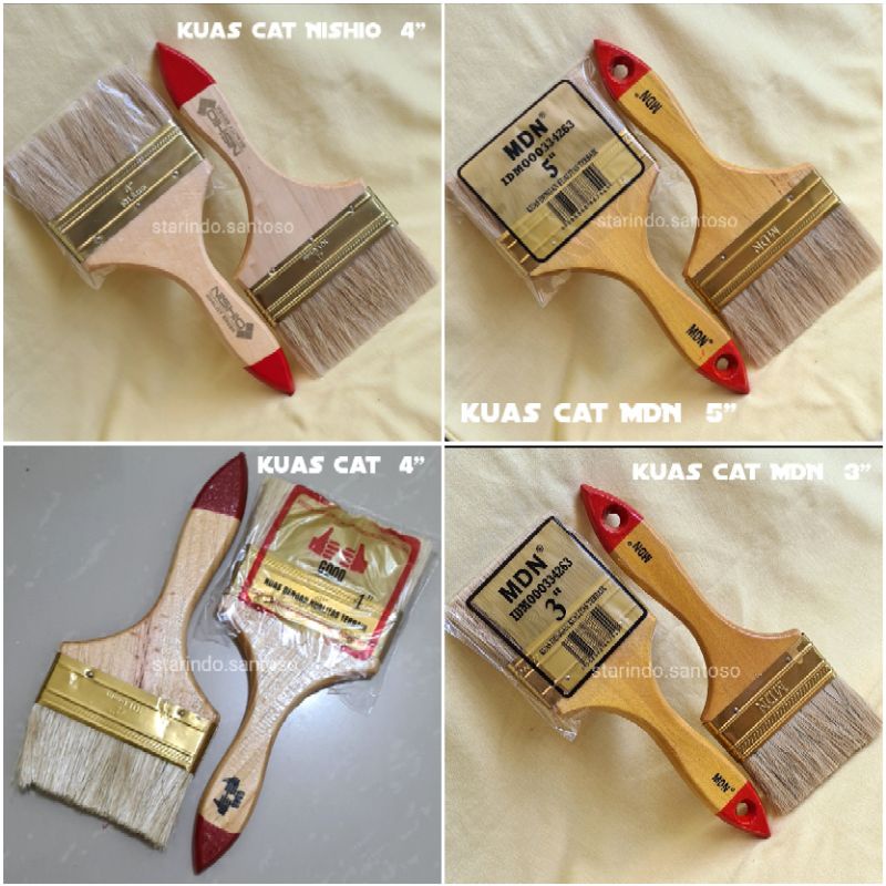 Jual KUAS BESAR CAT tembok dinding besi kayu pagar atap pintu ukuran ...